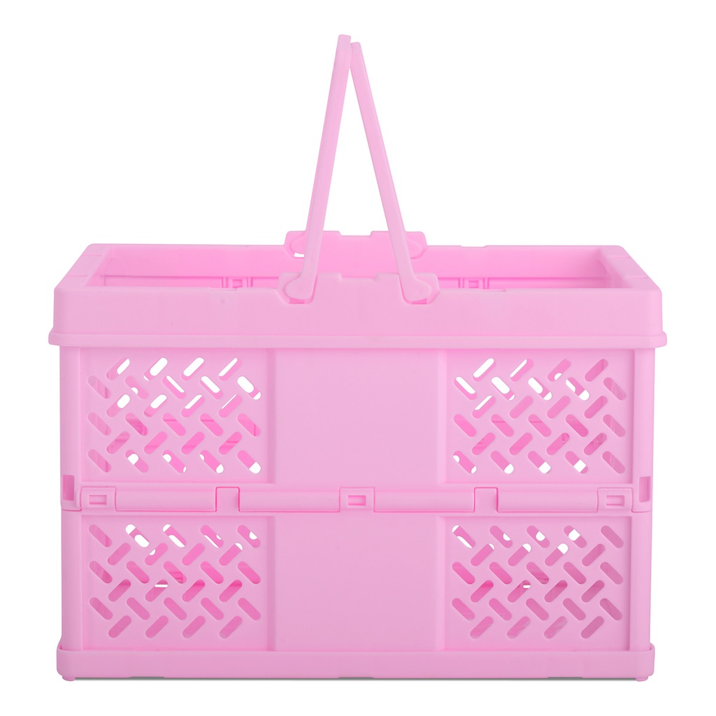 Small Pink Foldable Storage Crate
