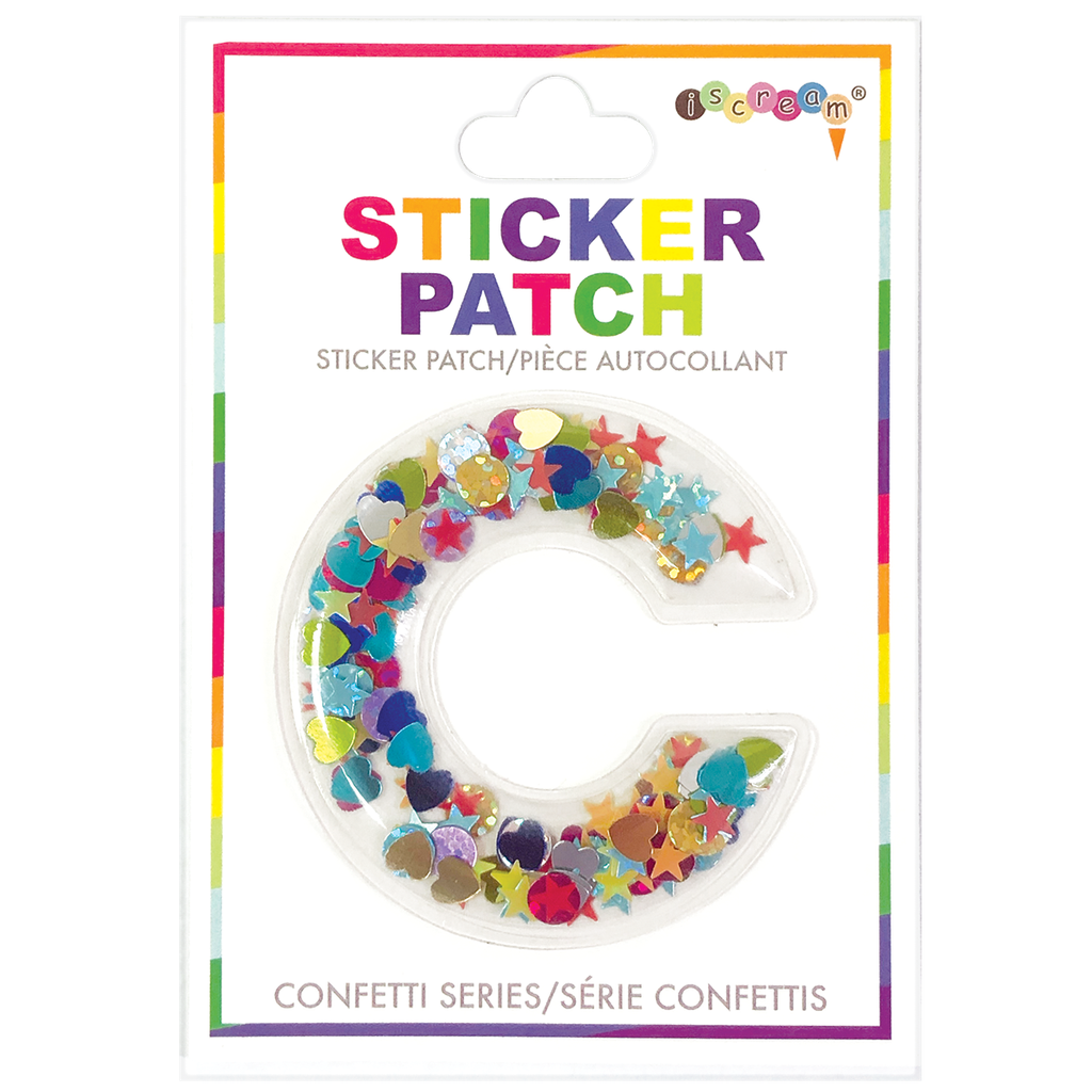 C Initial Confetti Sticker Patch | Iscream