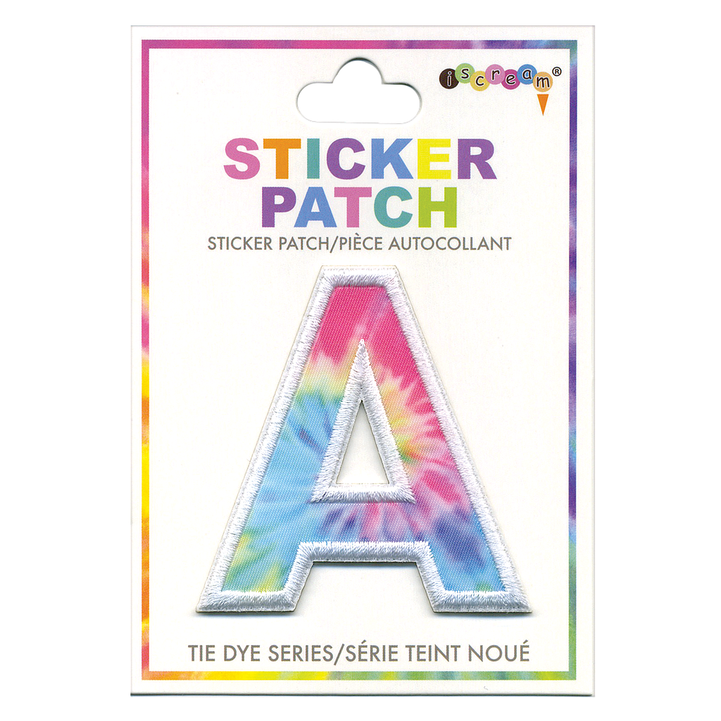 A Initial Tie Dye Sticker Patch | Iscream