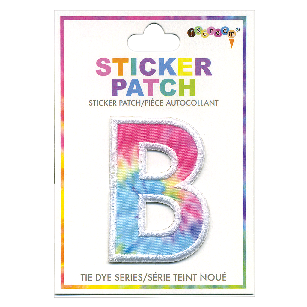 B Initial Tie Dye Sticker Patch | Iscream