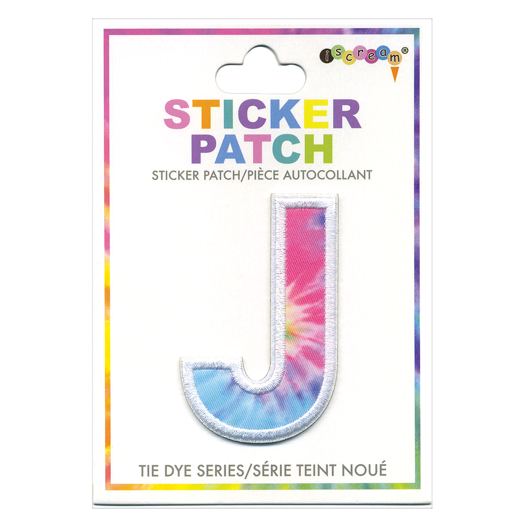 J Initial Tie Dye Sticker Patch | Iscream