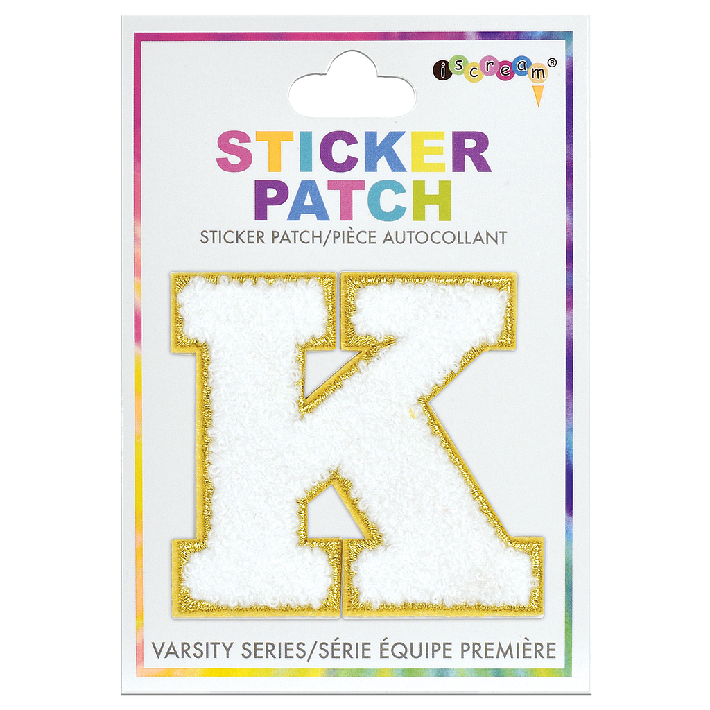 K Initial Varsity Sticker Patch | Iscream