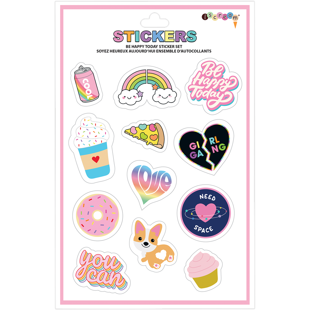 Be Happy Today Vinyl Stickers | Iscream