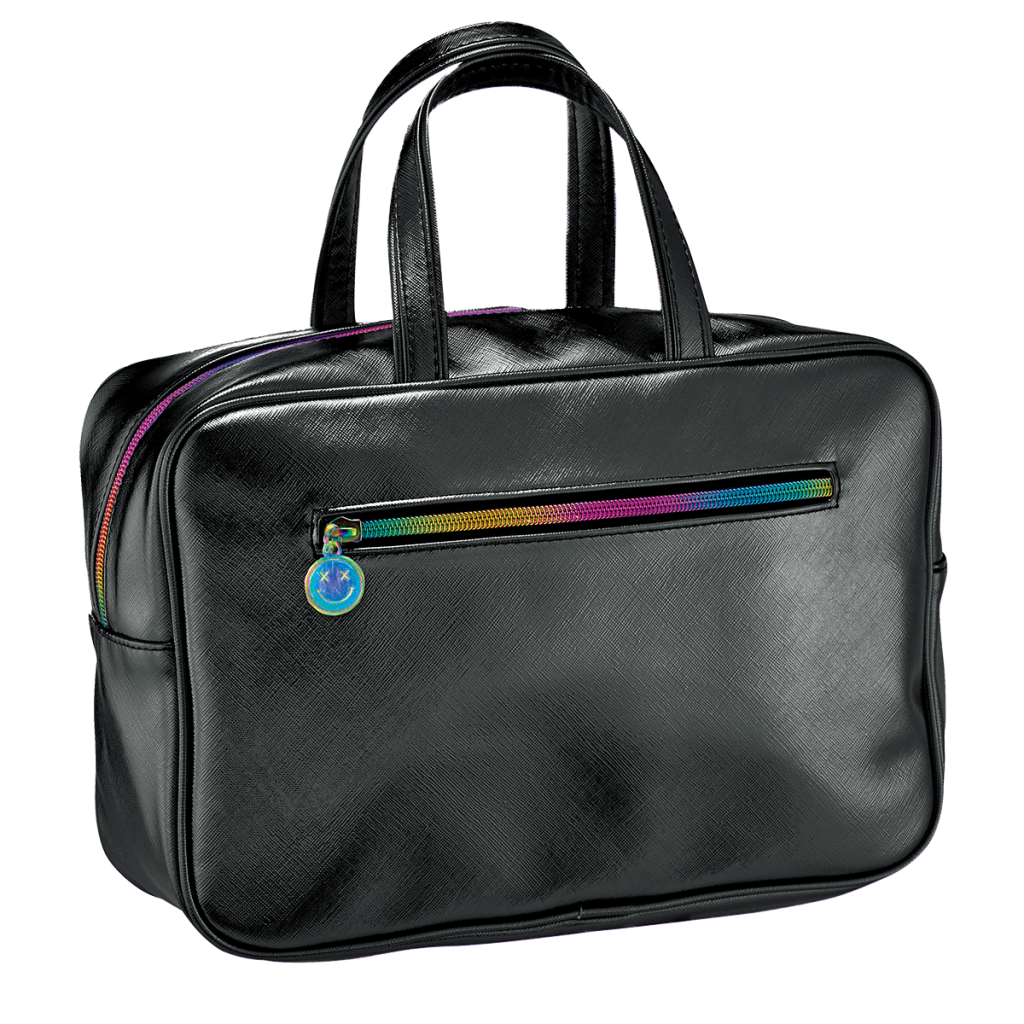 Black Metallic Large Cosmetic Bag | Iscream