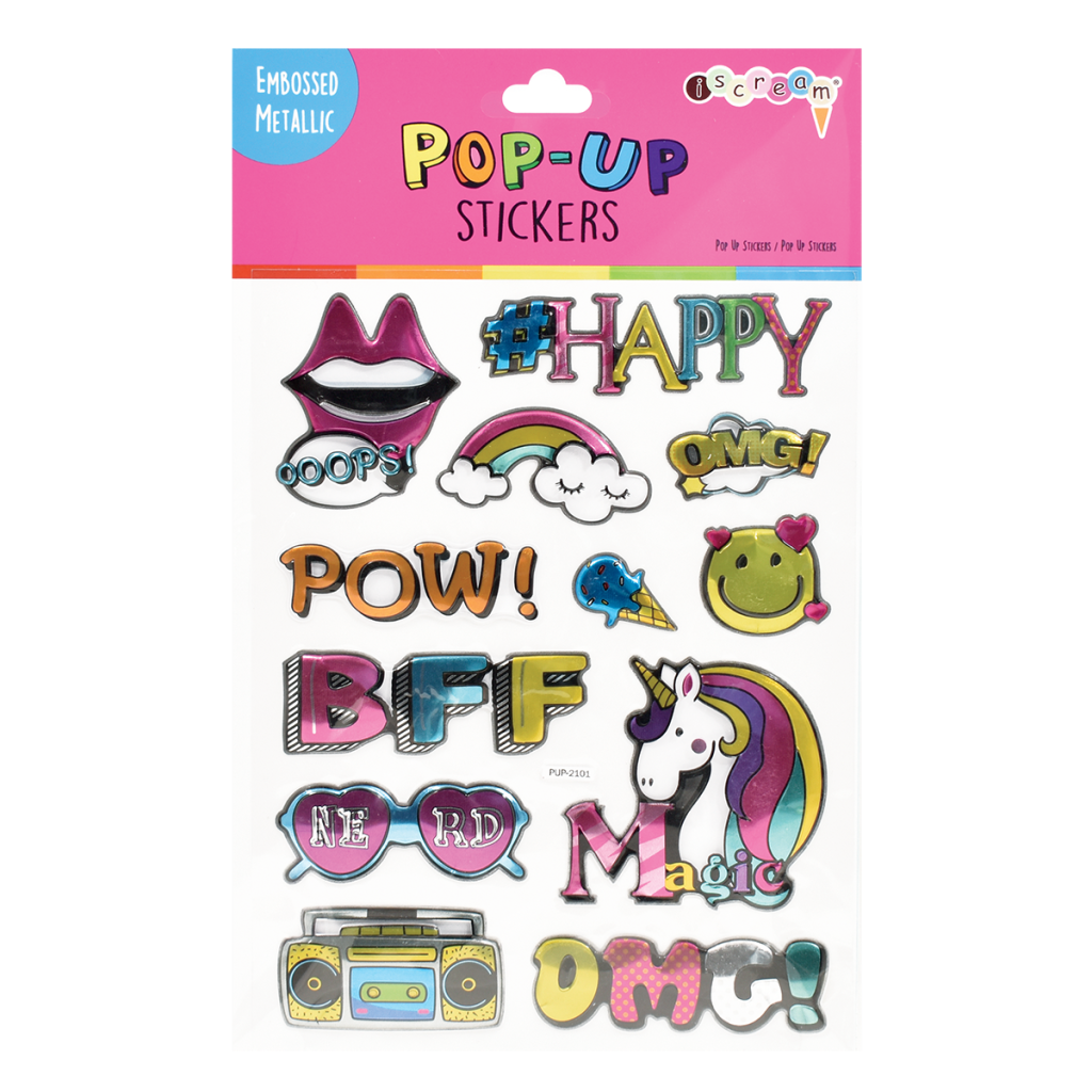 Happy Pop-Up Stickers | Iscream